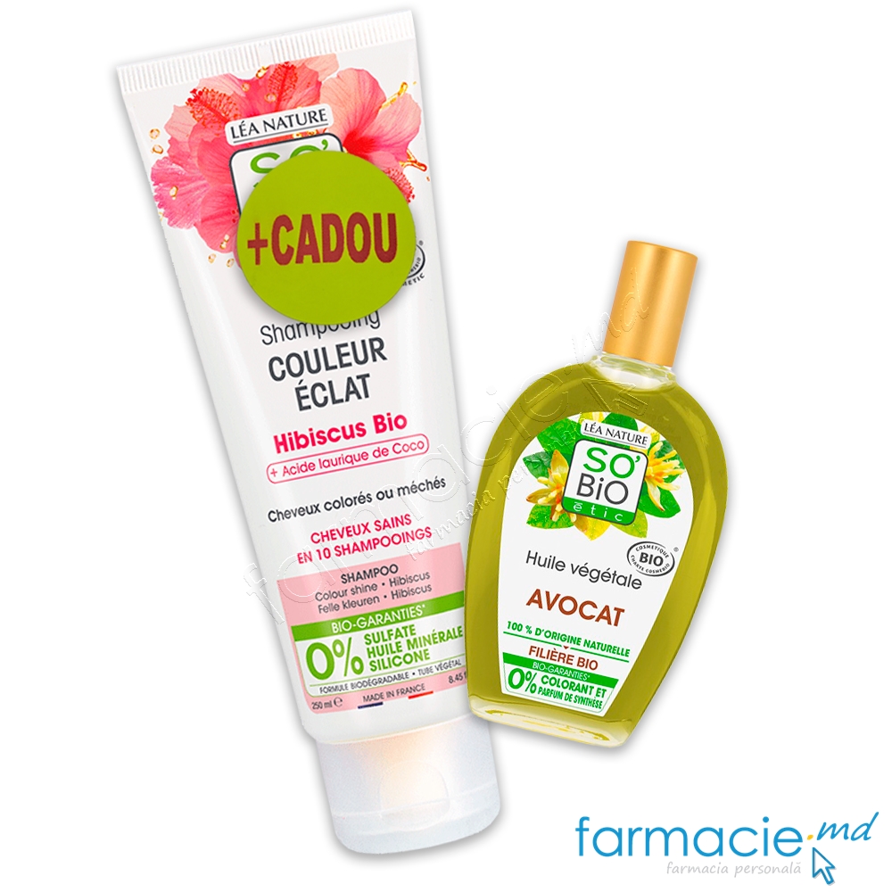 So Bio Ulei vegetal par Avocado 50ml+So Bio Hibiscus Sampon par vopsit ...