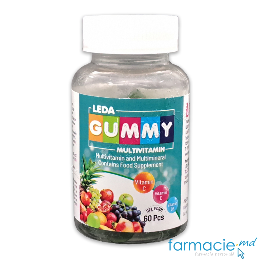 LEDA GUMMY Multivitamine virsta 4+Gumite N60
