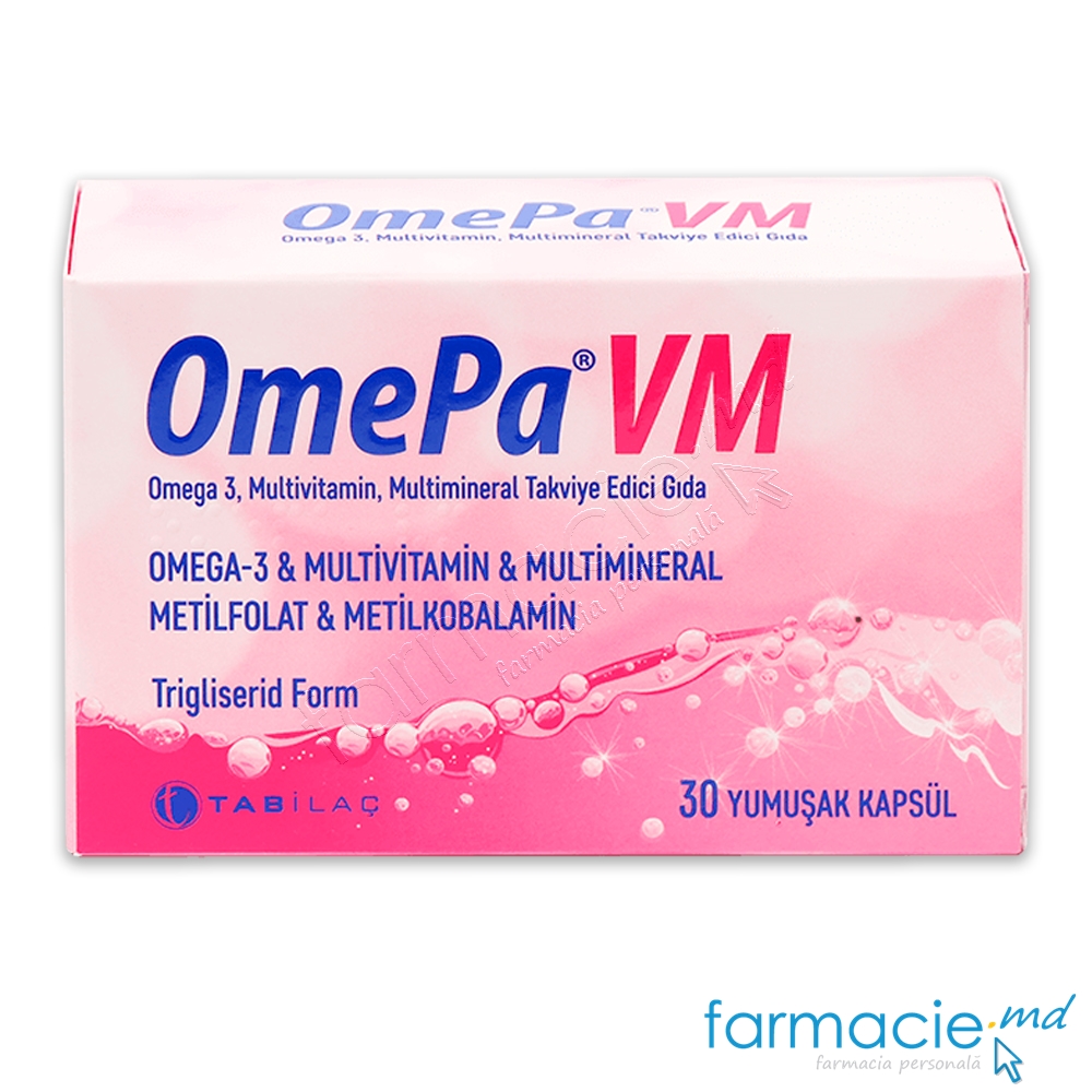 OMEPA VM Omega 3 500mg+vitamine+minerale caps. N30 Tab Ilac