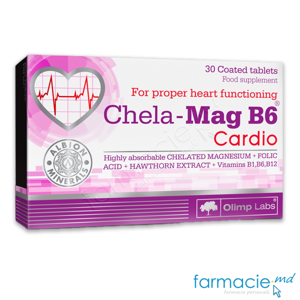Chela-Mag B6 Cardio (Mg,Vit B6,Vit B1,Vit B12,Ac.folic) comp. N30 Olimp