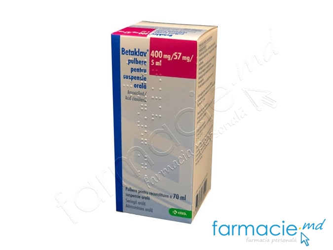 Betaklav® pulb./susp. orala 400 mg/57 mg/5 ml 70 ml N1