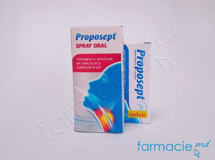 Proposept spray oral adulti si copii 12 ani+(propolis,ricin,stevie ...