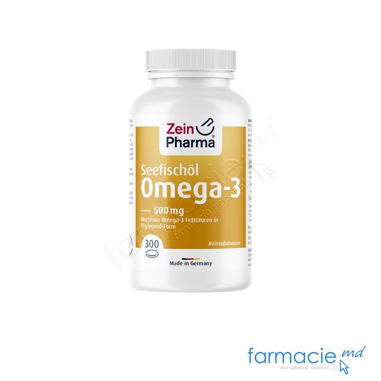 Omega 3 500mg 30% N300 + Vit.E 5,3mg (copii 1-2,adulti 3-4 caps/zi ...