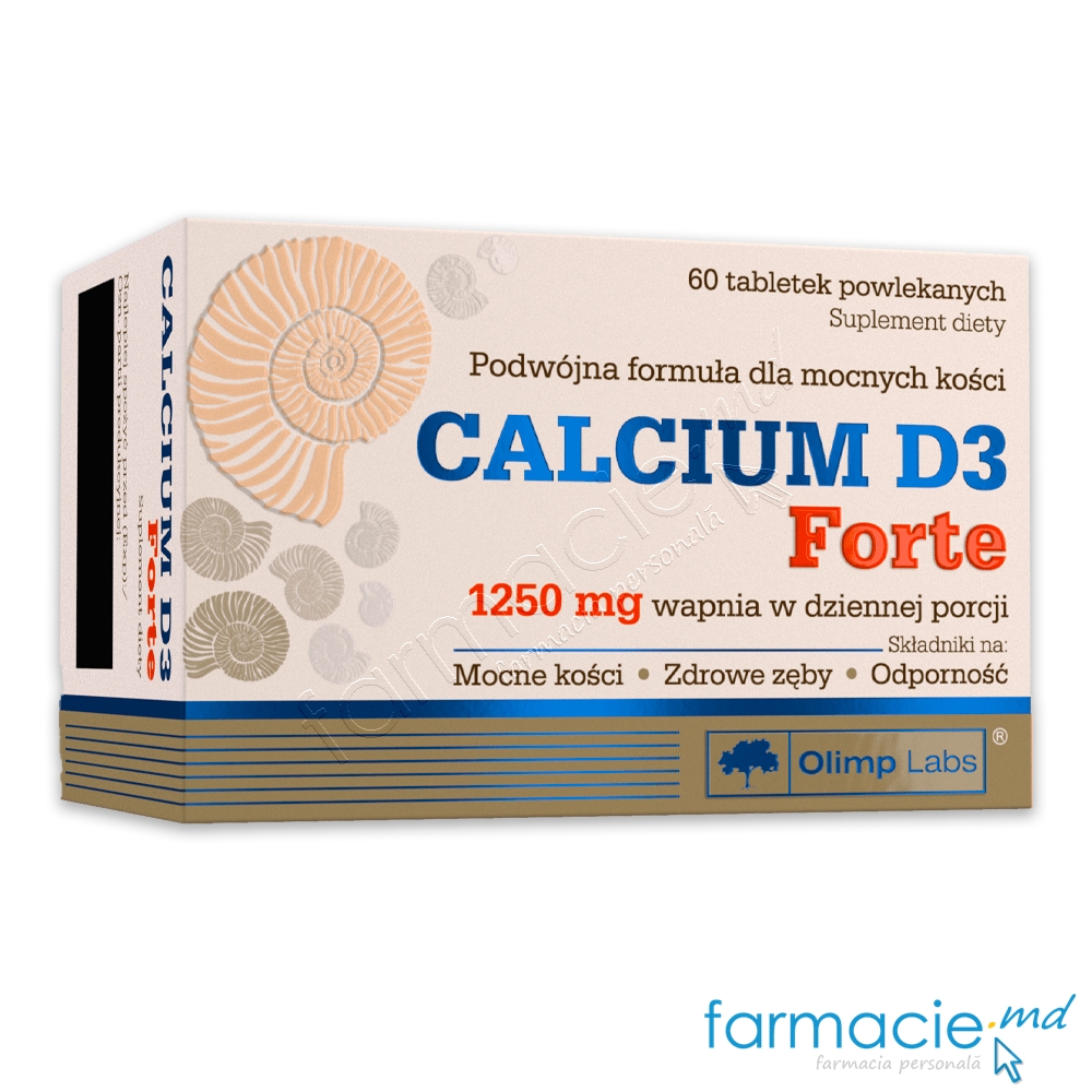 Calciu-D3 Forte 625mg + 10mcg comp. N60 Olimp