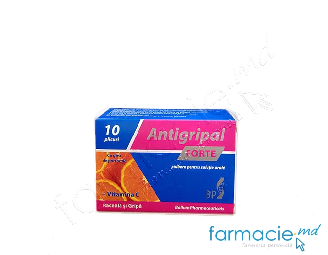 Antigripal FORTE Cu gust de portocale pulb./sol. orala N10