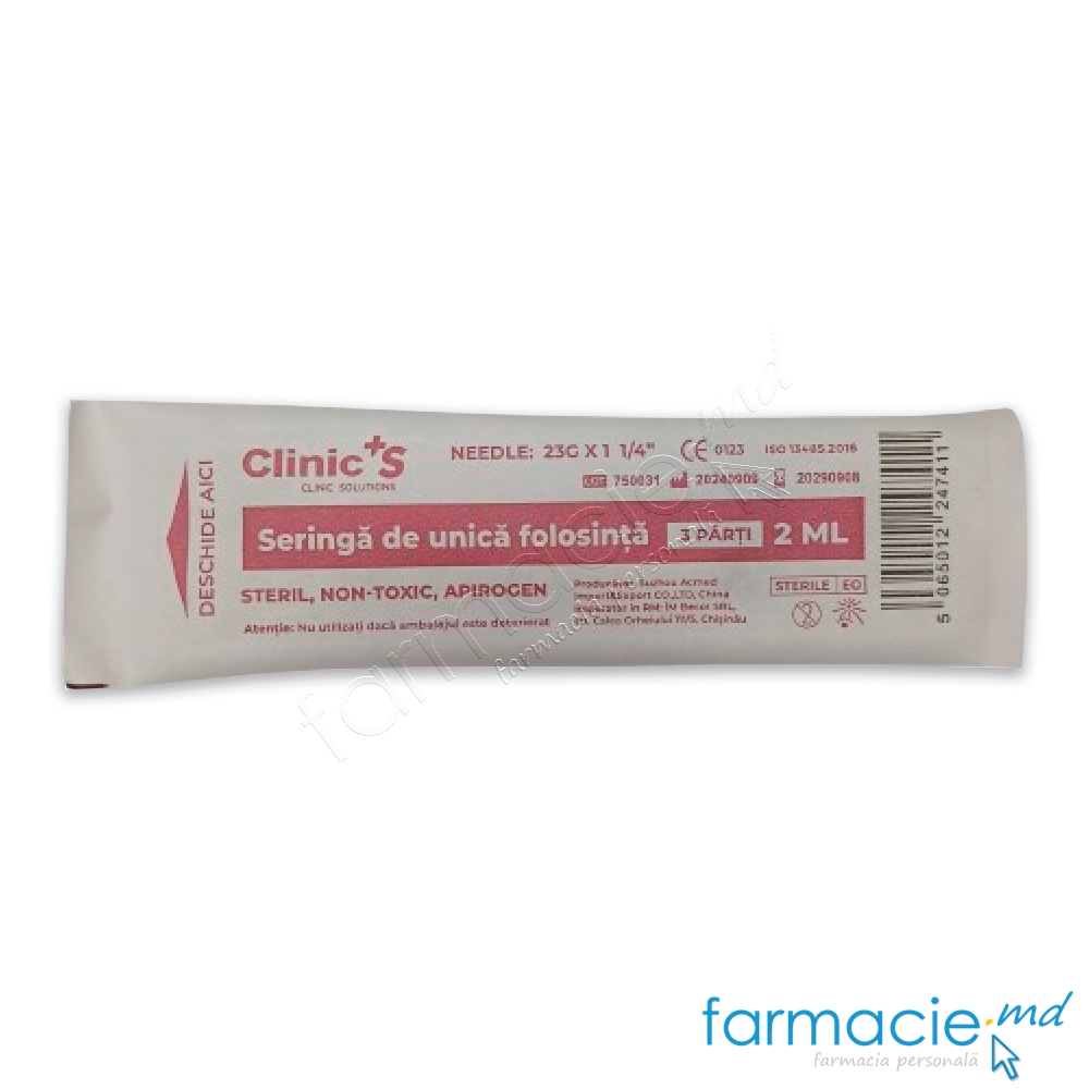 Seringi 2ml Clinic'S 23G 3 parti