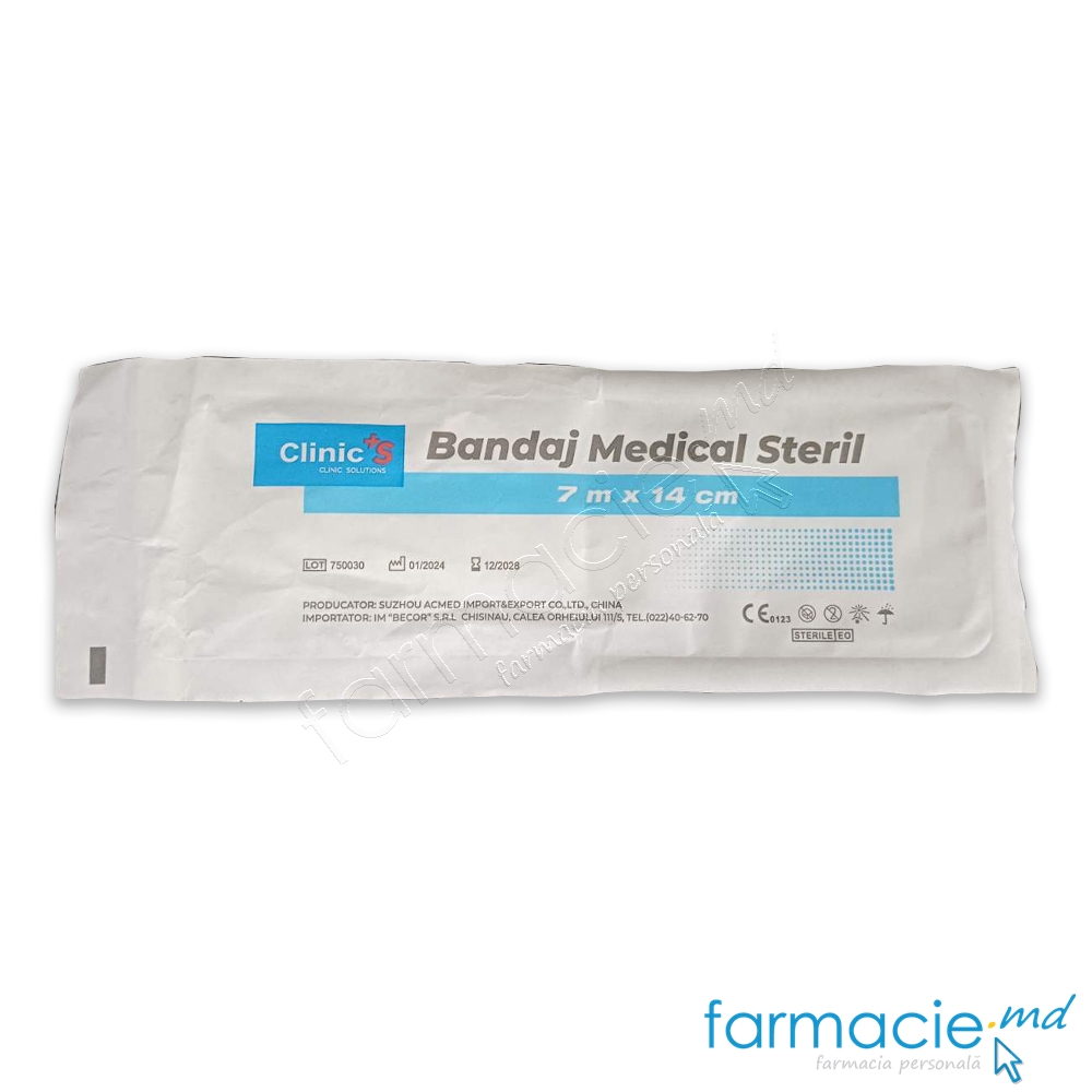 Bandaj steril 7mx14cm Clinic'S