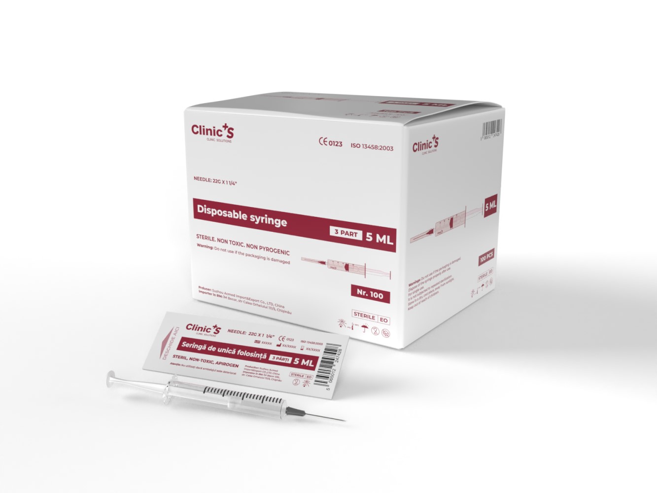 Seringi 5ml Clinic'S 22G 3 parti