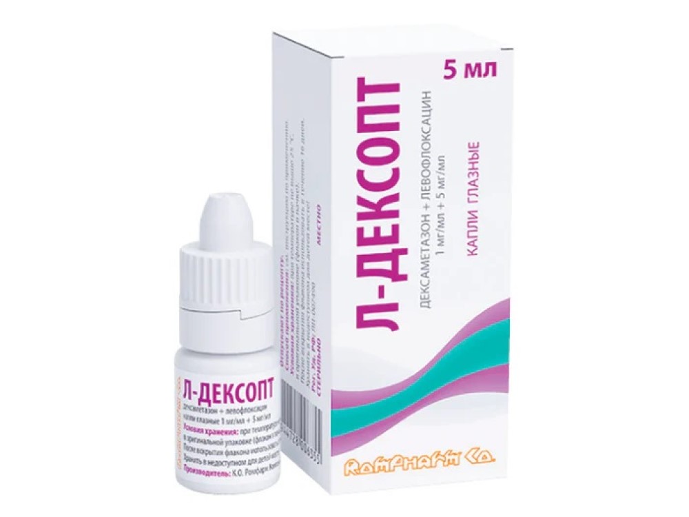 L-Dexopt pic. oft. sol.5 mg/1 mg/ml 5 ml N1