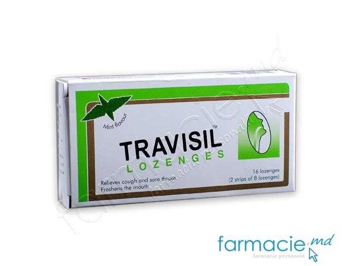 Travisil pastile cu aroma de menta N16