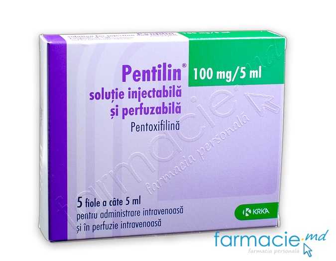 Pentilin fiole 100mg/5ml N5