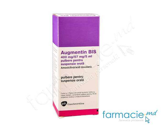 Augmentin BIS pulb./susp. orala 400 mg + 57 mg/5 ml 70 ml