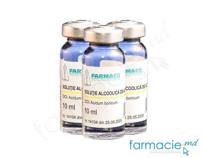 Acid boric sol. alcool. 3% 10ml (Farmaco)