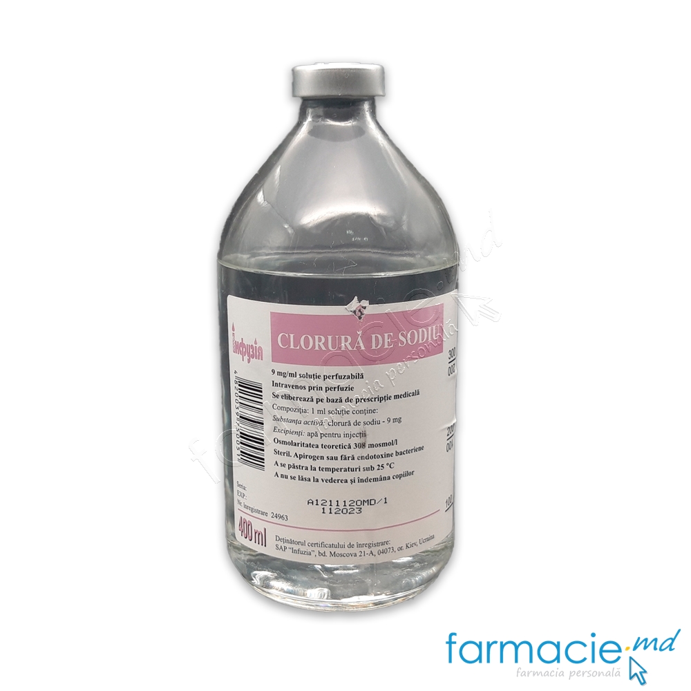 Natriu clorid sol. perf. 0.9% 400ml (Infuzia)
