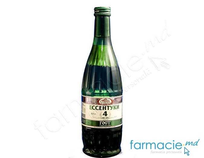 Apa minerala - Essentuki 4 - 0.5l sticla slab gazata