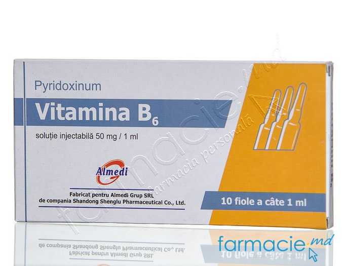 Vitamina B6 sol.inj.50mg/ml 1ml N10 (China)