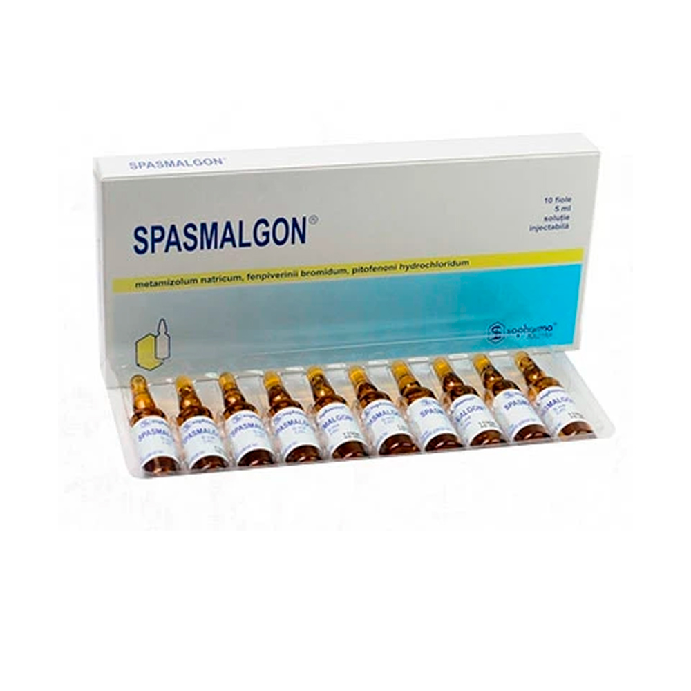 Spasmalgon® sol. inj. 500 mg + 2 mg + 0,02 mg/ml 5ml N10