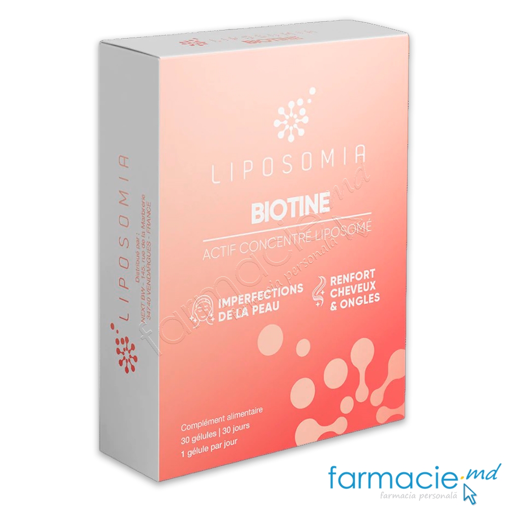 Biotina Lipozomala 500 μg (par,piele,unghii) caps.N30 Pharma Nature