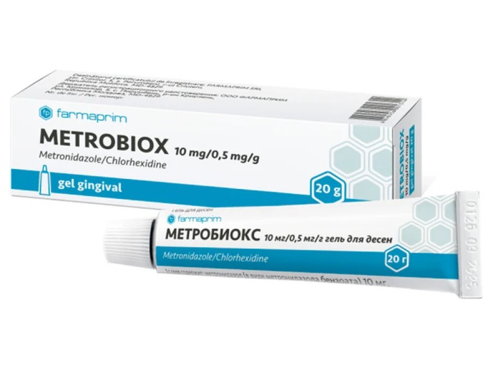 Metrobiox gel 10 mg + 0,5 mg/g 20 g N1