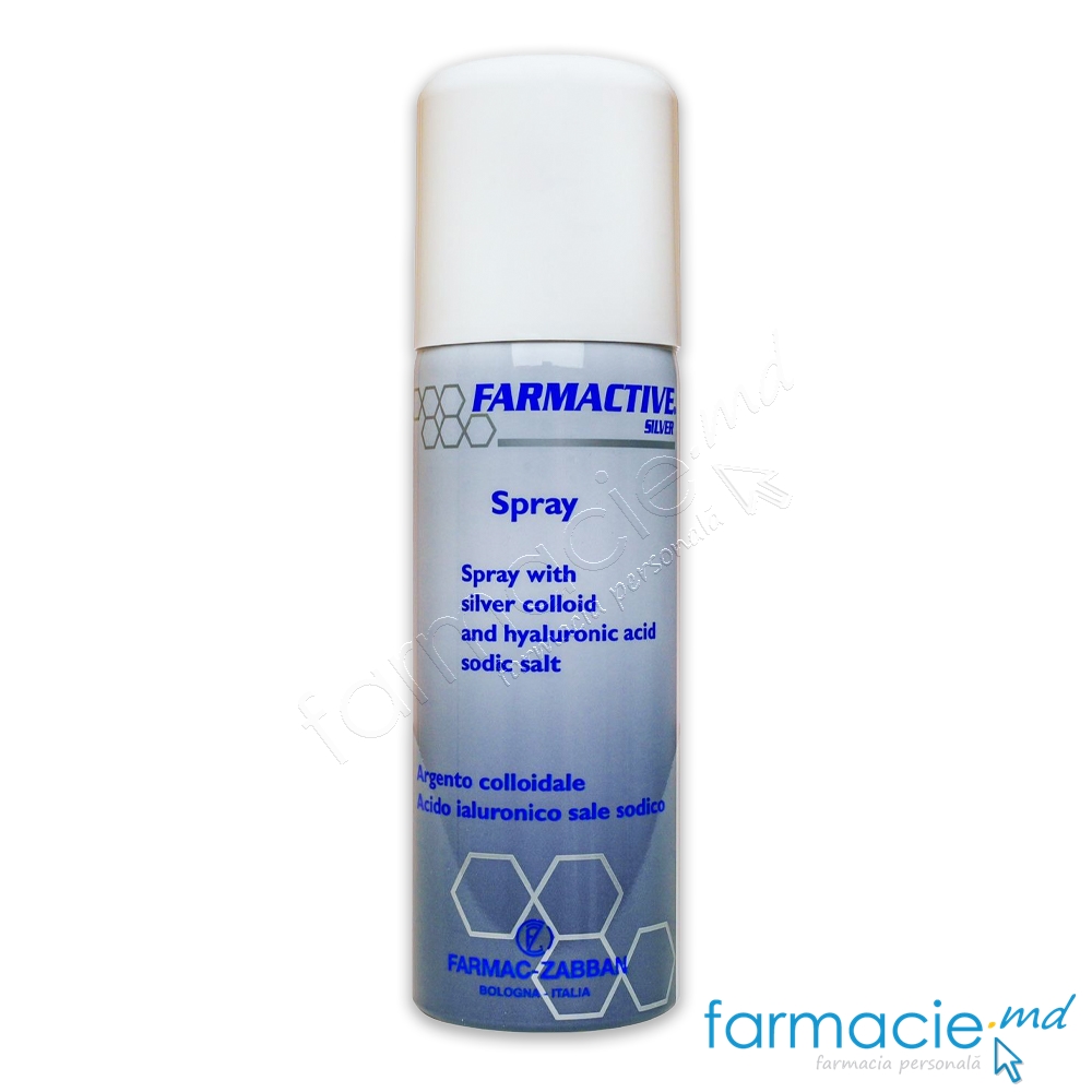 Farmactive Silver Spray cu Ag si Acid Hialuronic 125 ml