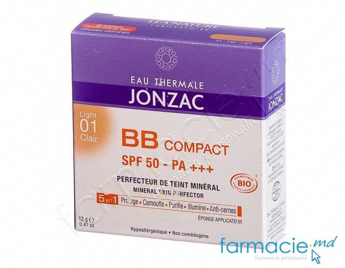 Jonzac Retouche Crema pt fata BB Compact 5 in 1 SPF 50 (Light 01) 12g
