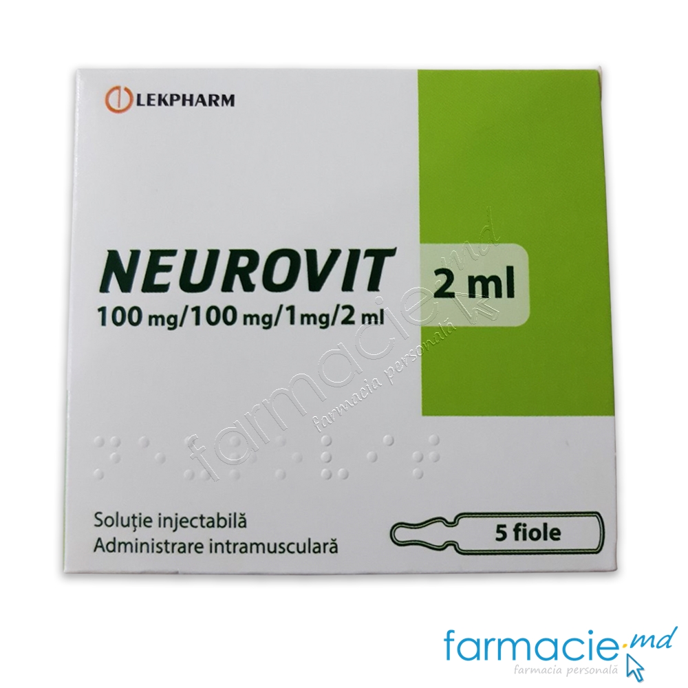 Neurovit sol. inj.100 mg/100 mg/1 mg/2 ml 2ml N5 (Lekfarm)