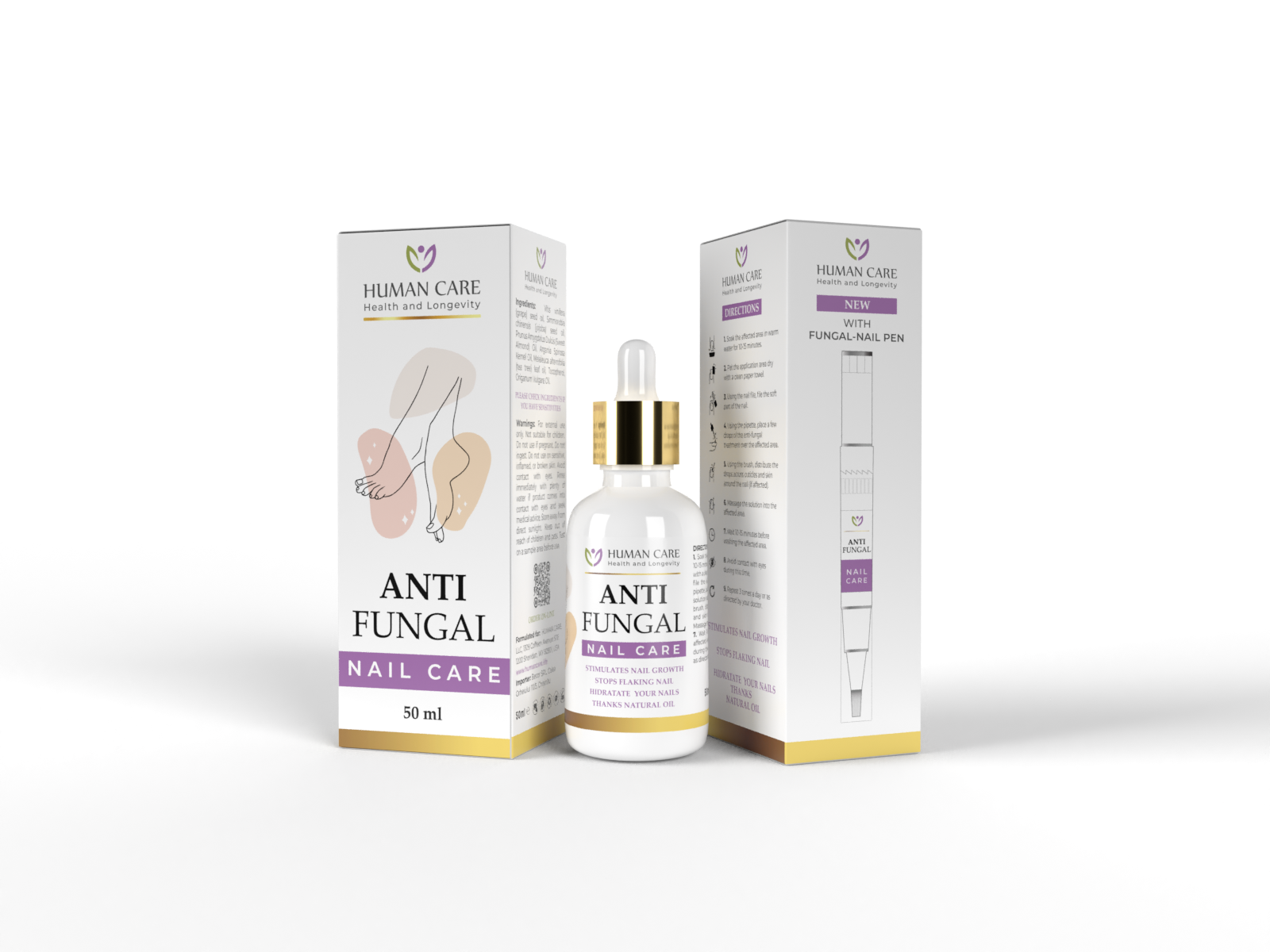 Anti Fungal Nail 50ml (travel pen, onicomicoza,cresterea unghiilor ...