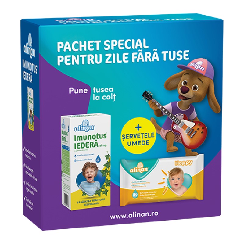 Alinan Imunotus Iedera sirop 150ml (+2ani) + Cadou Fiterman