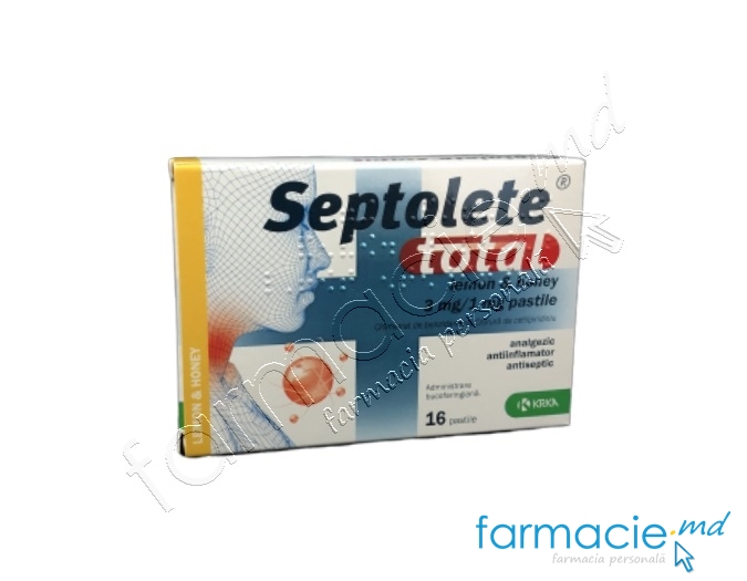 Septolete® total lemon & honey pastile 3mg/1mg N8x2