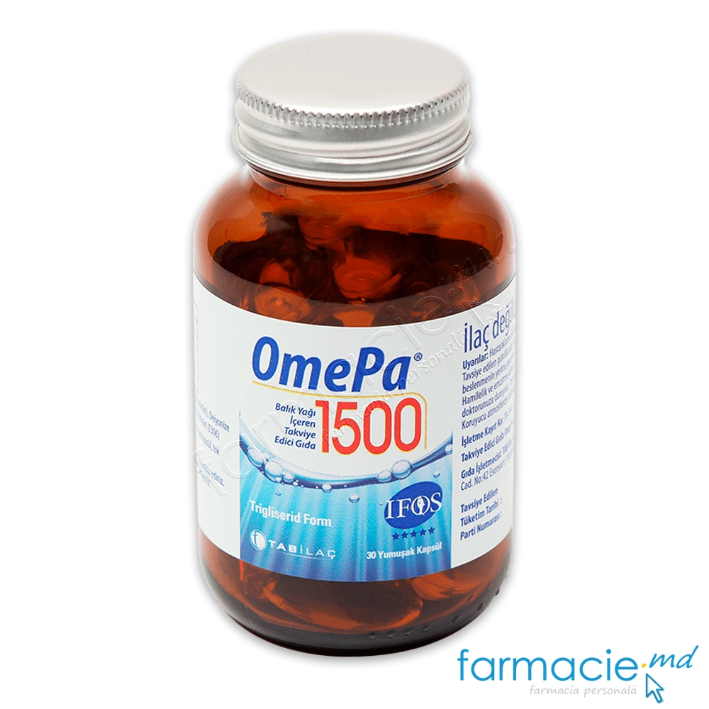 OMEPA Omega3 1500mg+Astaxanthin caps. gelatinoase N30 Cardio TAB ILAC