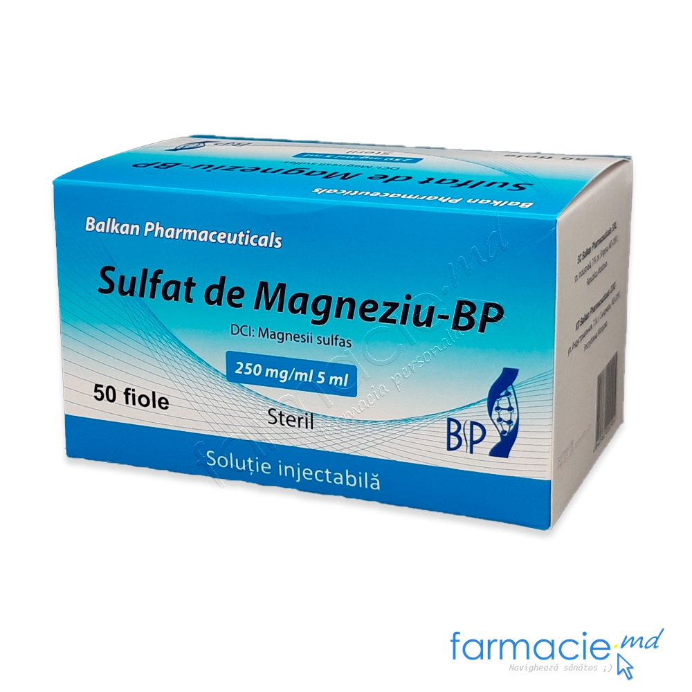 Magneziu sulfat-BP sol. inj. 25% 5ml N50 (Balkan)
