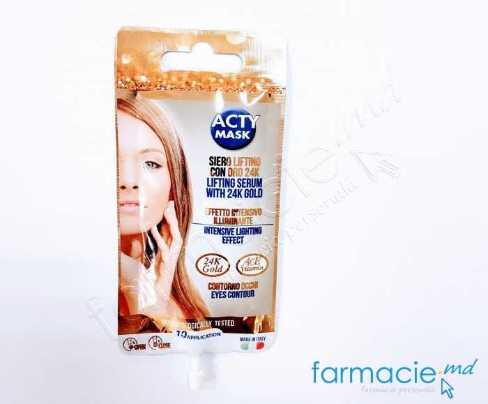 Acty Mask Gel Anti- Age Lifting pt ochi 15ml cu praf de aur24 K,acid ...