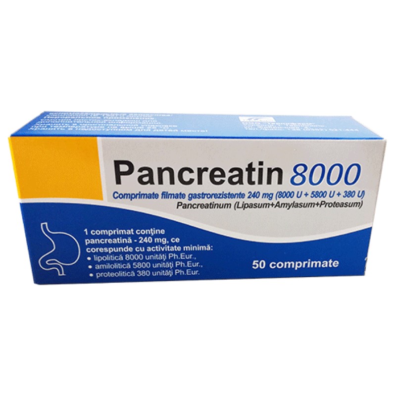 Pancreatin 8000 comp. gastrorez. N10x5 Ternofar