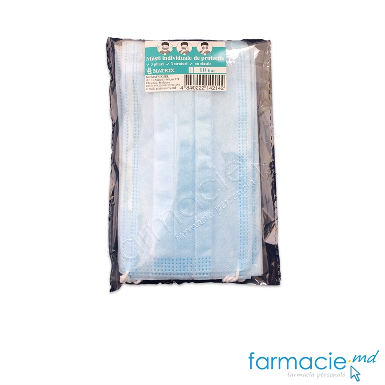 Masti protectie medicale N10 (3 straturi spunbond elastic) Neo Matrix
