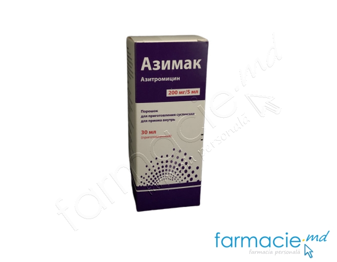 Azimac pulb./susp. orala 200mg/5ml 30ml N1 (Azitromicina)