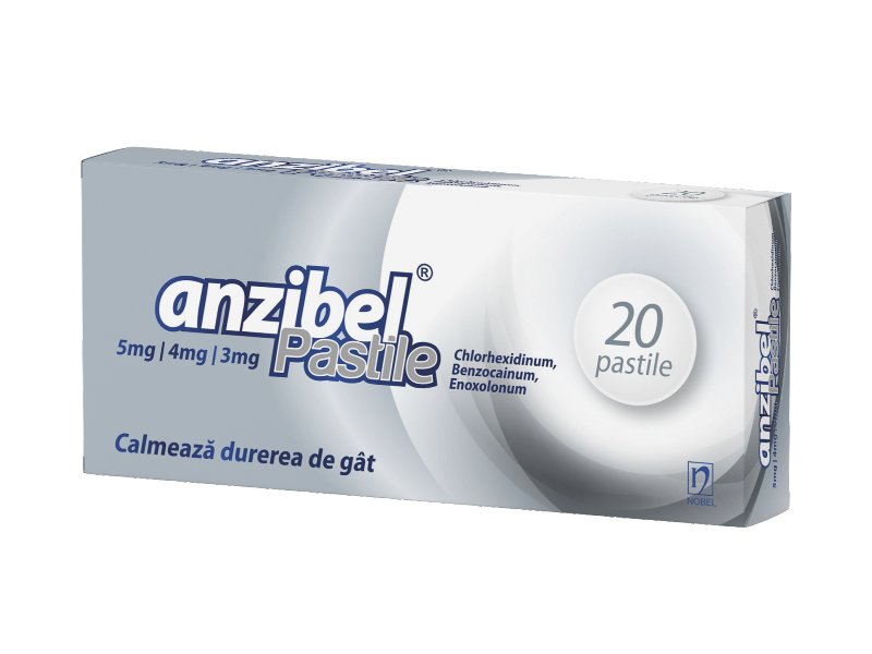 Anzibel® pastile 5 mg + 4 mg + 3mg N10x2