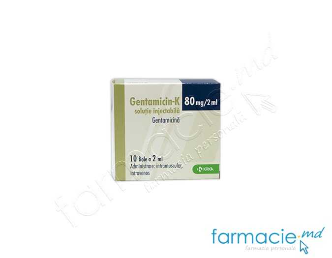 Gentamicin-K sol. inj. 80 mg/2 ml N5x2(KRKA)