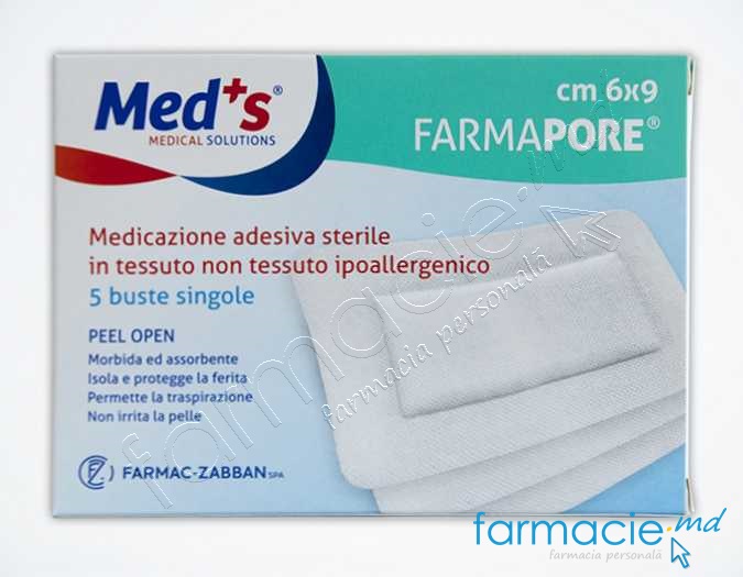 Pansament-emplastru steril 6x9cm N5 (FZ) (1206320609M) (TVA 20%)