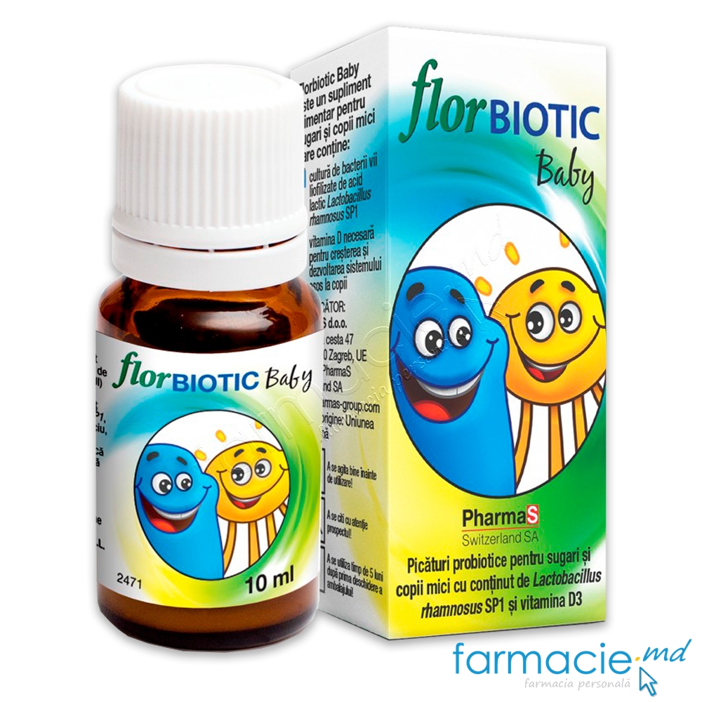 Florbiotic Colics pic.orale probiotice 10ml (0+)