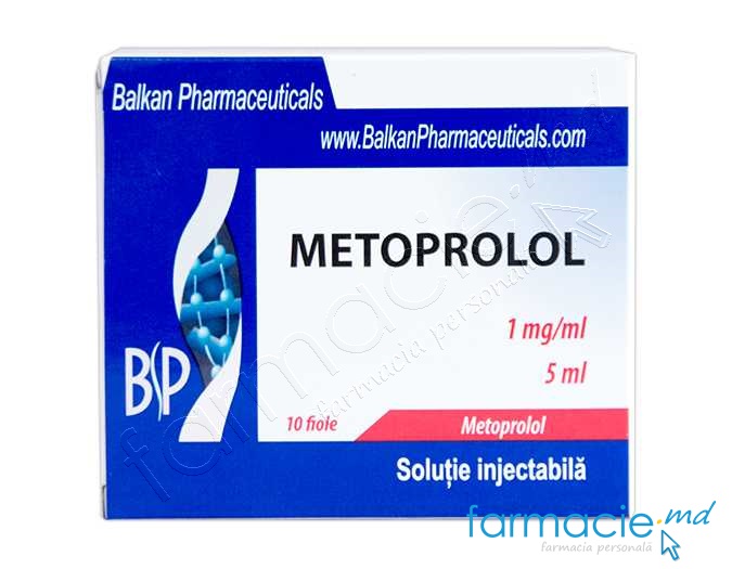 Metoprolol sol. inj. 1 mg/ml 5 ml N5x2 (Balkan)