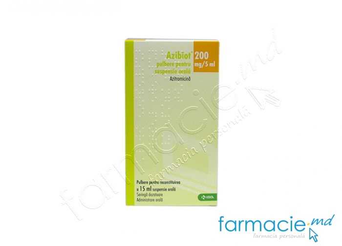 Azibiot® pulb./susp. orala 200 mg/5 ml 15 ml N1