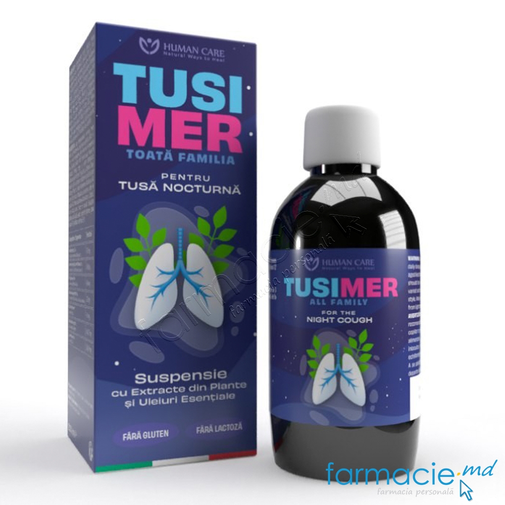 TUSIMER Night sirop 200ml (tusa nocturna,ameliorare somn) Human Care