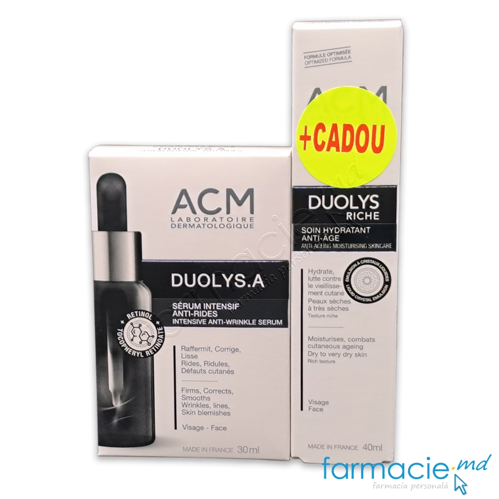 Duolys A Serum intensiv antirid 30ml ACM+Duolys Riche crema anti-age ...