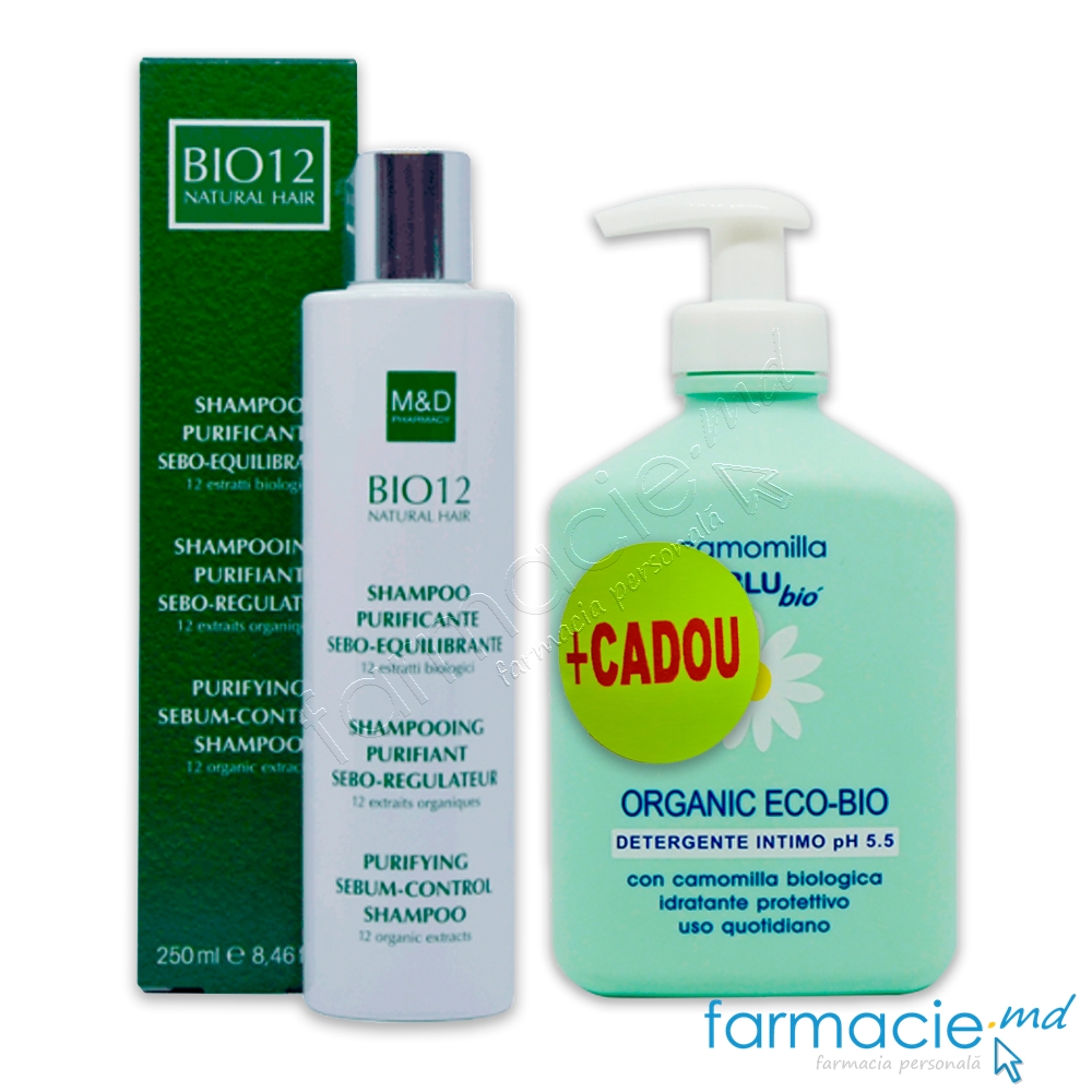 Bio 12 Sampon Purifiant Sebum Control,12 extracte organice 250ml ...