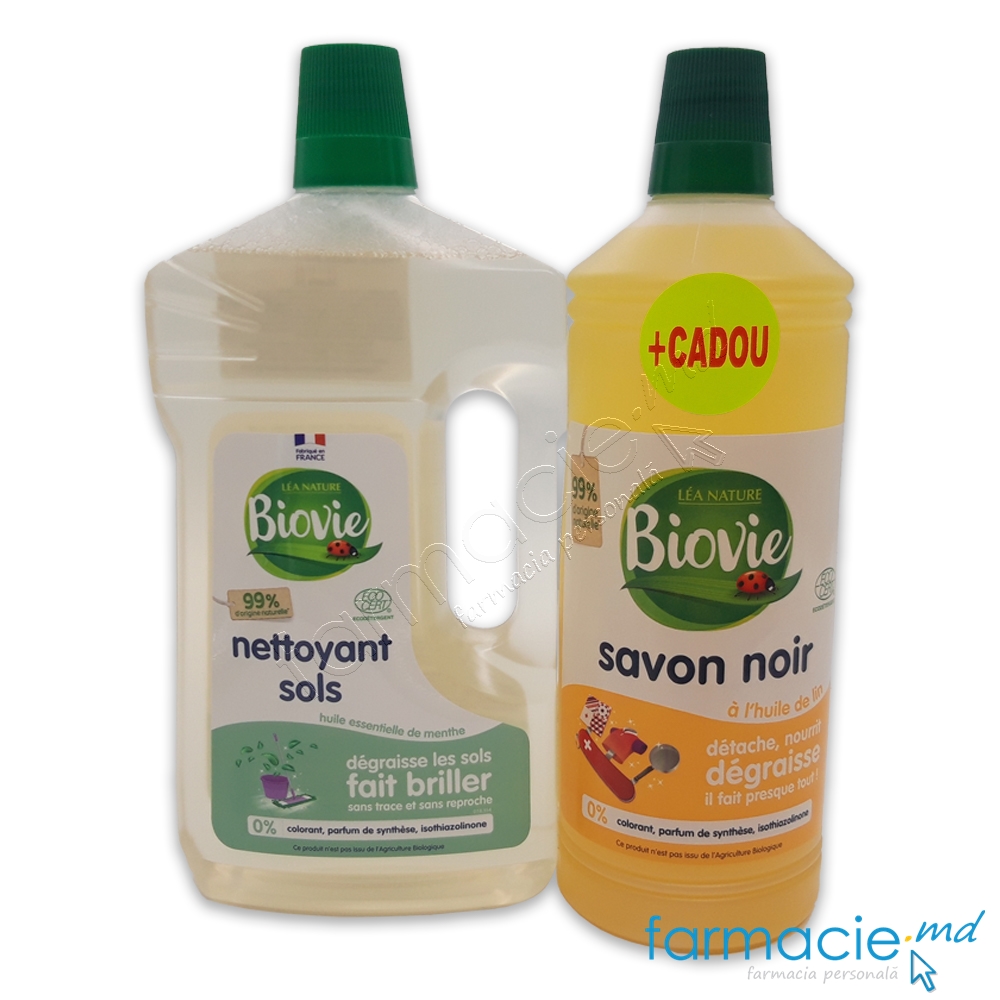 Biovie Solutie curatarea podelei Menta 1L+Biovie Sapun lichid menajer ...