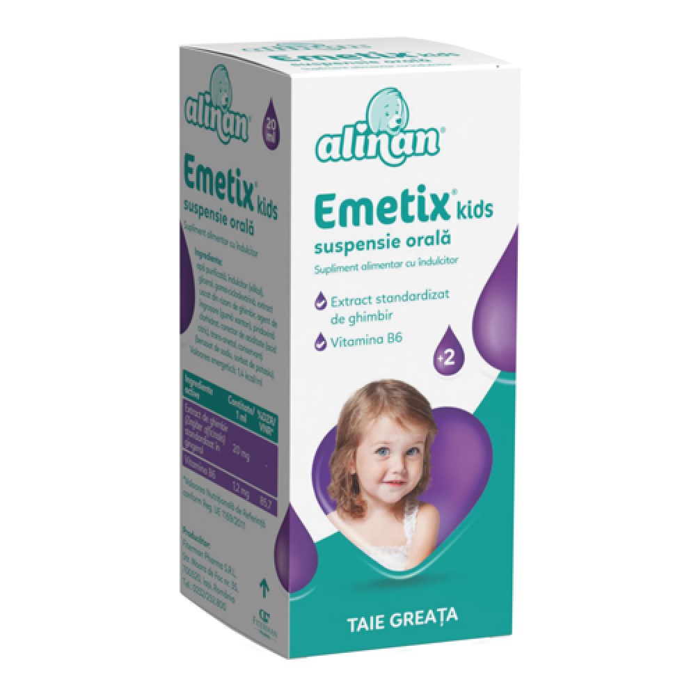 Alinan Emetix Kids susp. orala 20ml (+2ani)+ Cadou Fiterman