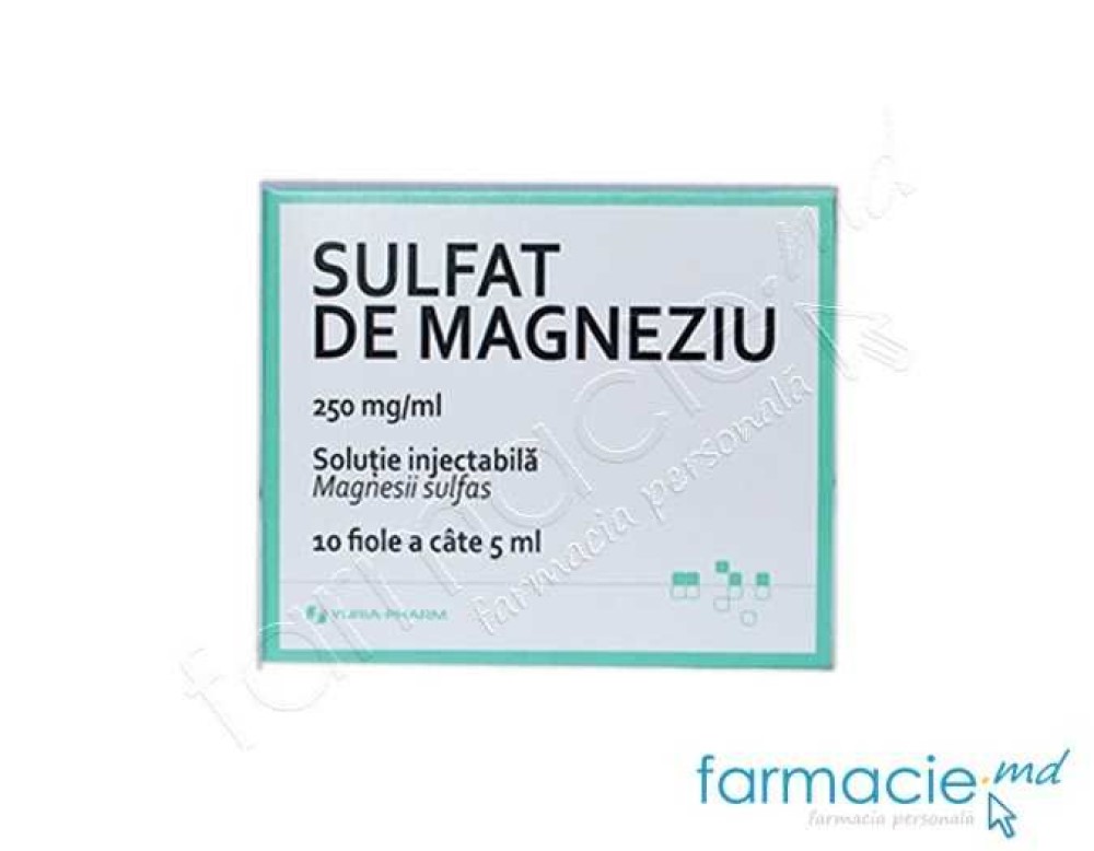 Magneziu sulfat sol. inj. 25% 5 ml N10 (Iuria Farm)