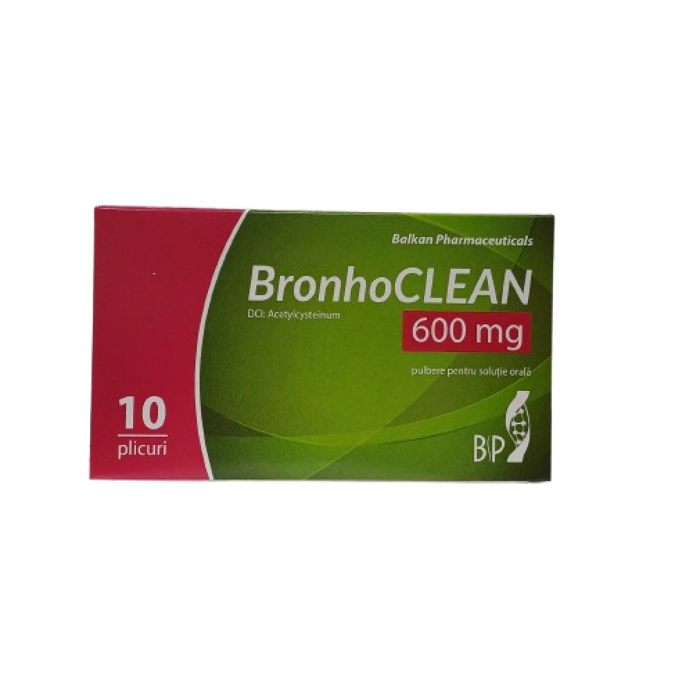 Bronhoclean (Acetilcisteina) pulb./sol. orala 600 mg 3 g N10 (Balkan)